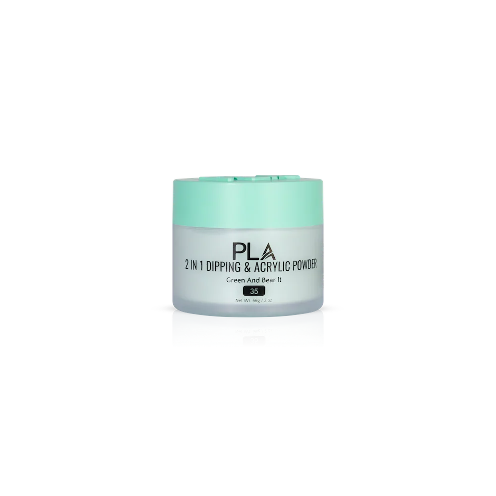 2 In 1 Dip And Acrylic Powder Green And Bear It 35 Paris Lash Academy